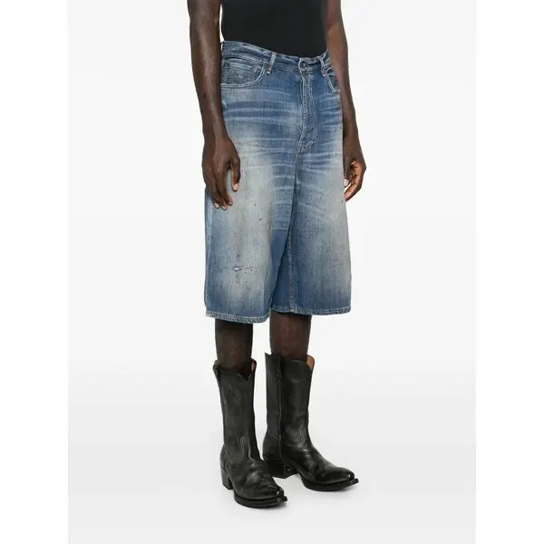 Acne Studios Distressed Denim Shorts - Blue