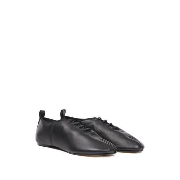 MAISON MARGIELA Lamb Skin Lace-up Split Toe Derbies - Black