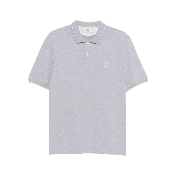 Brunello Cucinelli Grey Polo Shirts - Gray