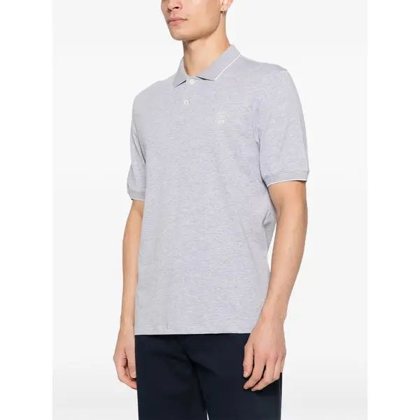 Brunello Cucinelli Grey Polo Shirts - Gray