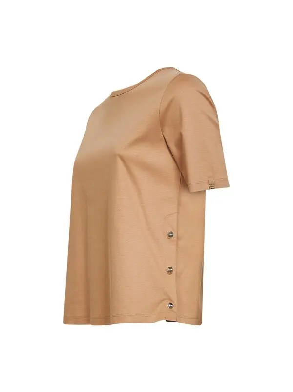 Herno Cotton Jersey T-shirt With Side Slit Detail