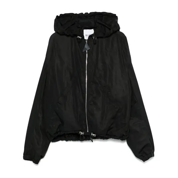Attico Polyester Blend Zip-up Bomber Jacket - Black