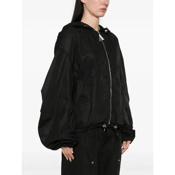 Attico Polyester Blend Zip-up Bomber Jacket - Black