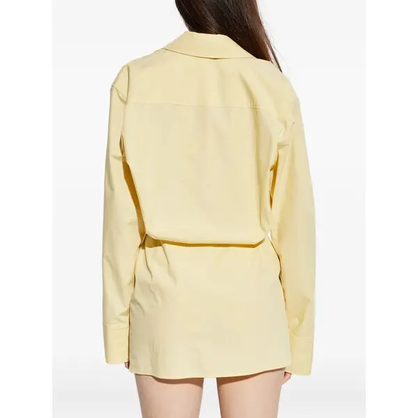 Attico Long Sleeve Collared Button-up Dress