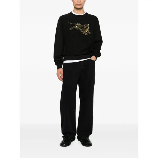 Kenzo Crewneck Sweatshirt With Logo Lettering - Black