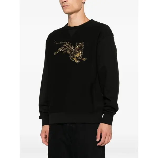 Kenzo Crewneck Sweatshirt With Logo Lettering - Black