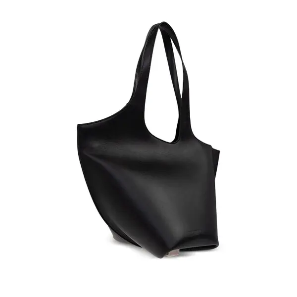 Attico Leather Tote Bag - Black