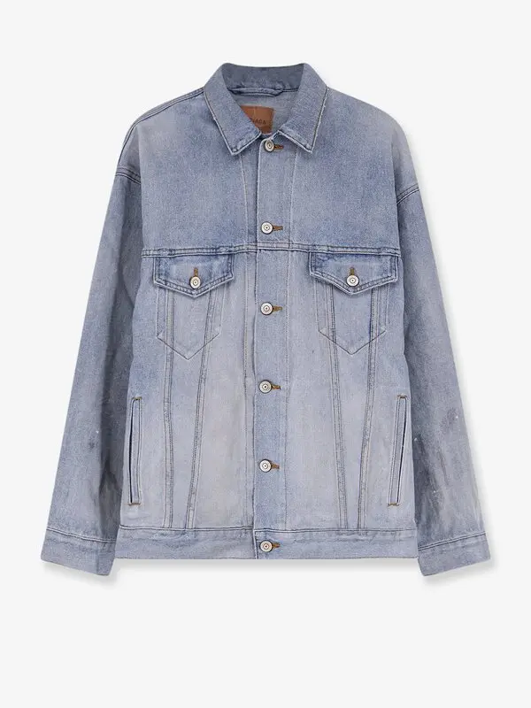 Balenciaga Washed Out Denim Jacket - Multicolor