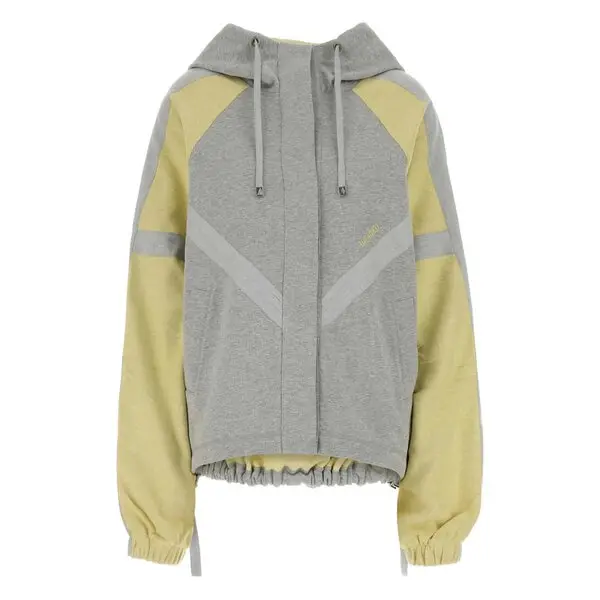 Attico Two-tone Bomber Jacket With Drawstring Details