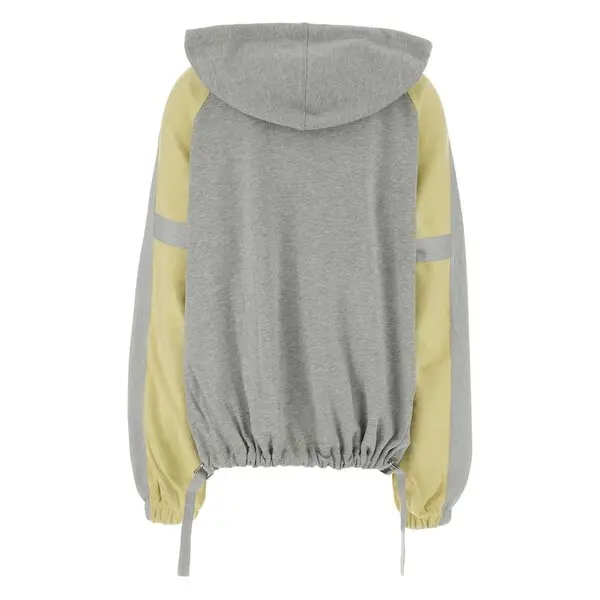 Attico Two-tone Bomber Jacket With Drawstring Details