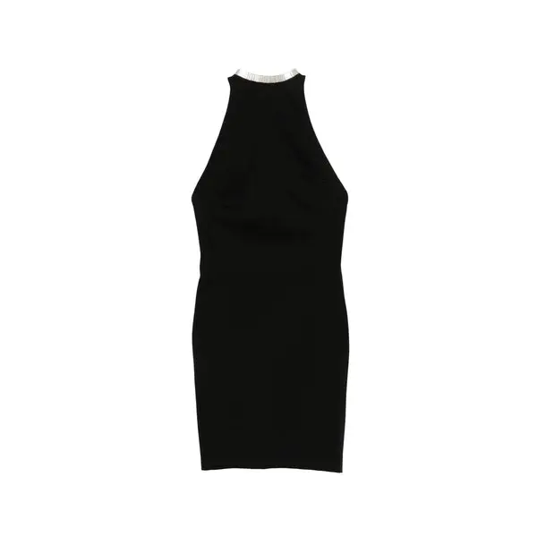 Attico Halter Neck Above-the-knee Length Dress - Black