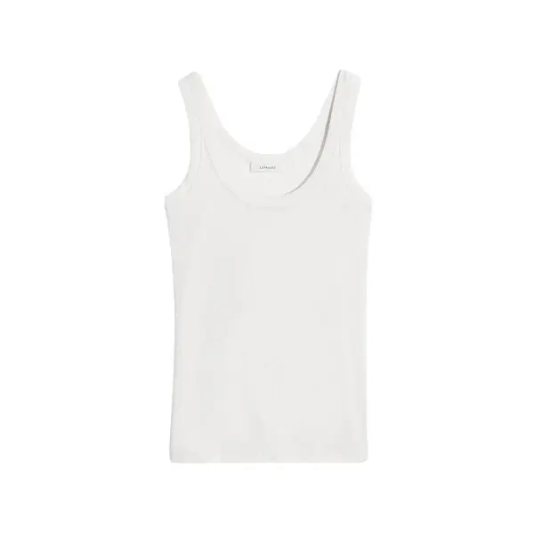 LEMAIRE Ribbed Cotton Tank Top - Cream