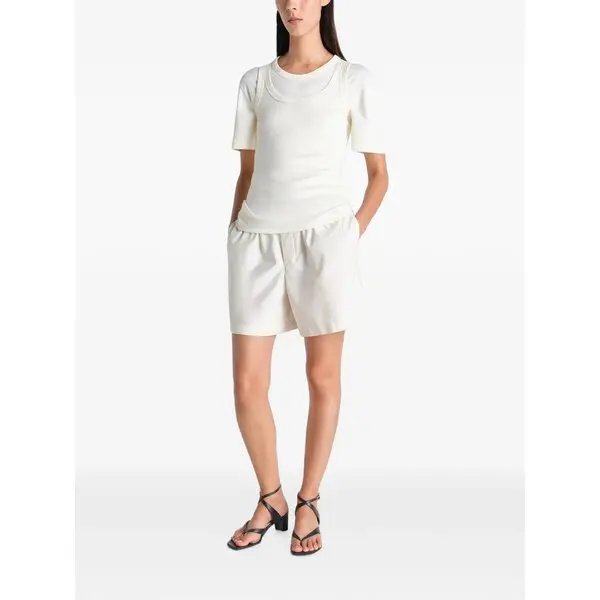 LEMAIRE Ribbed Cotton Tank Top - Cream