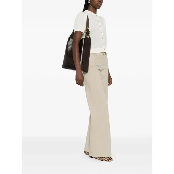 ANYA HINDMARCH Leather And Suede Shoulder Bag - Brown