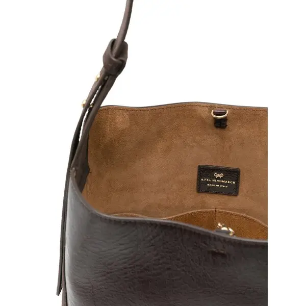 ANYA HINDMARCH Leather And Suede Shoulder Bag - Brown