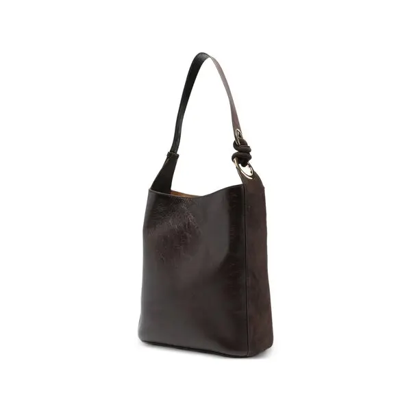 ANYA HINDMARCH Leather And Suede Shoulder Bag - Brown