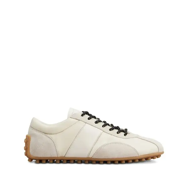TOD'S Lace-up Paneled Sneakers - White