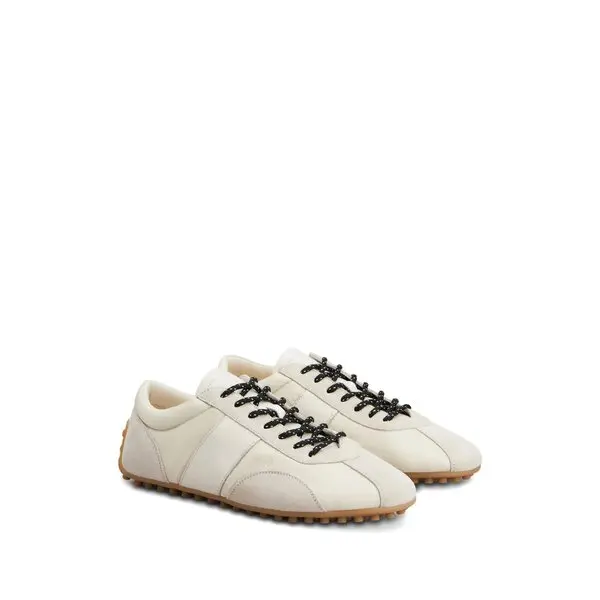 TOD'S Lace-up Paneled Sneakers - White