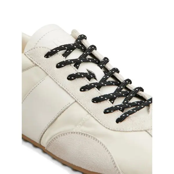 TOD'S Lace-up Paneled Sneakers - White