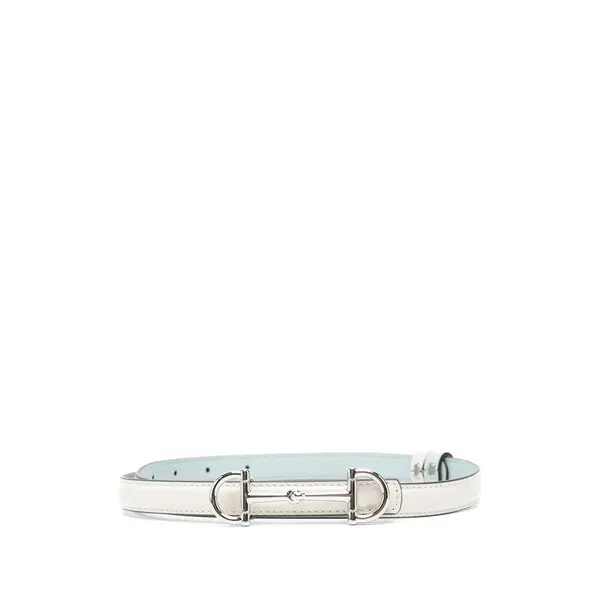 Gucci Beige Stirrup Detail Belt - Cream