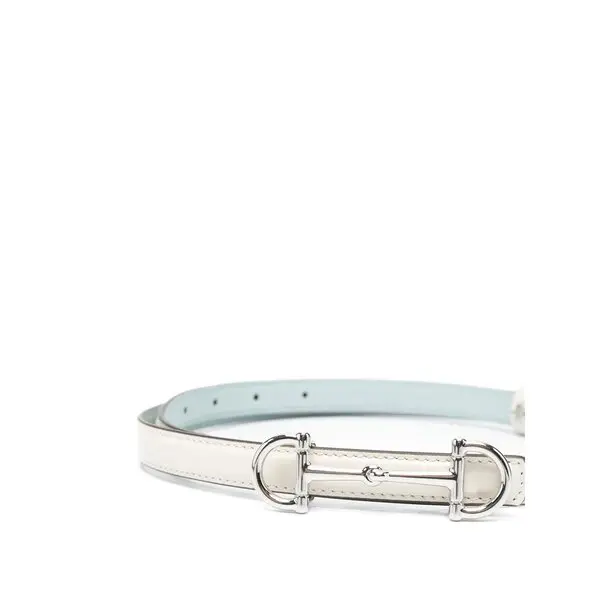 Gucci Beige Stirrup Detail Belt - Cream
