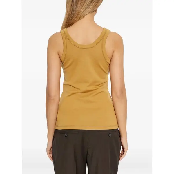 LEMAIRE Scoop Neck Sleeveless Cotton Tank Top - Yellow