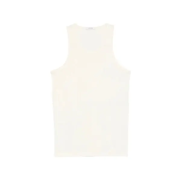 LEMAIRE Ribbed Cotton Tank Top - Cream