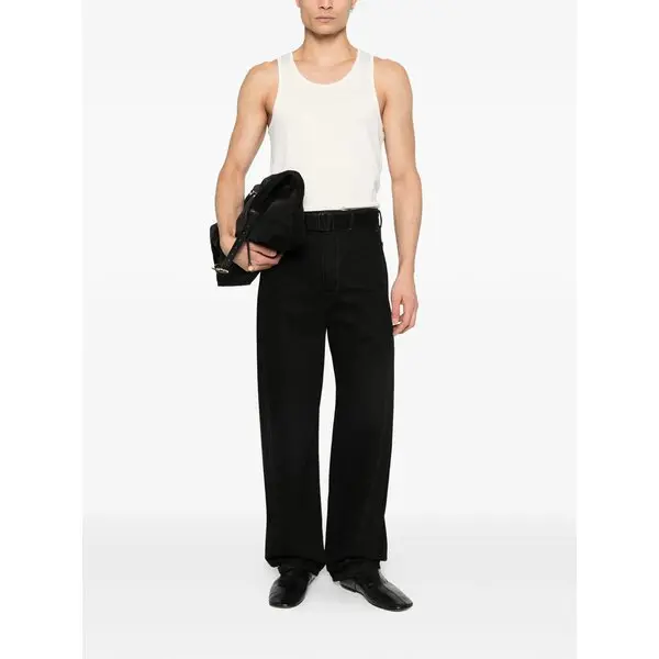 LEMAIRE Ribbed Cotton Tank Top - Cream