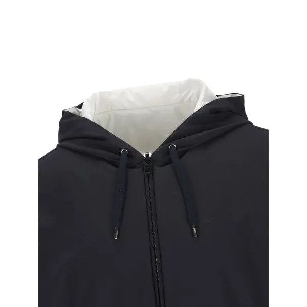 Herno Reversible Hooded Zip-up Jacket - Blue