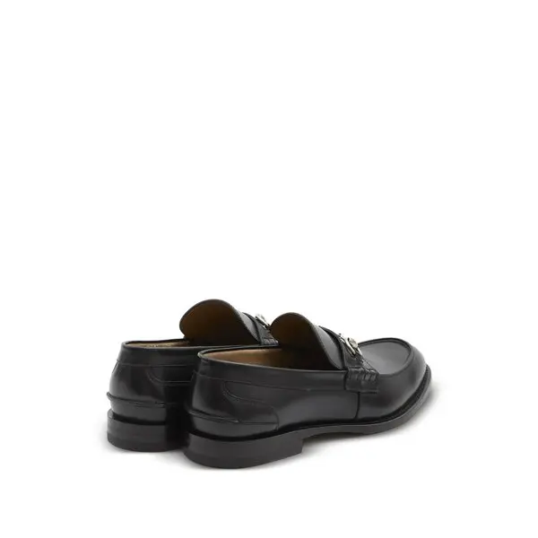 Gucci Leather Horsebit Detail Loafers