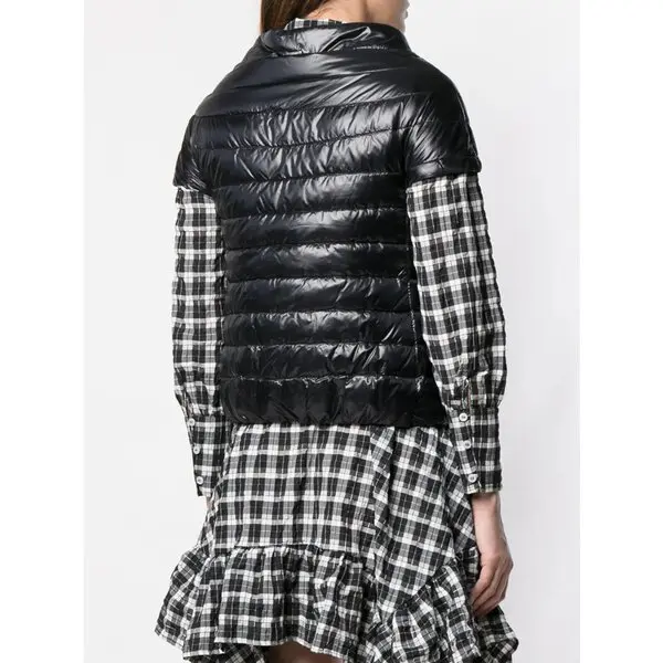 Herno Goose Down Padded Quilted Short Sleeve Jacket - Black