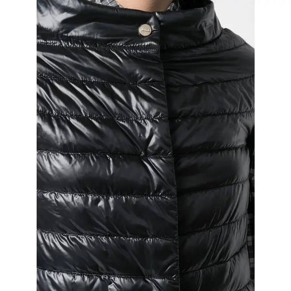 Herno Goose Down Padded Quilted Short Sleeve Jacket - Black