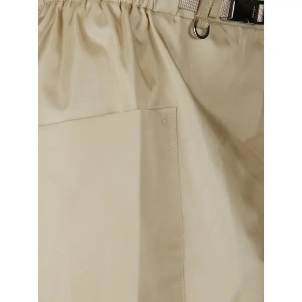 Prada Straight Skirt With Belted Waist And Triangle Logo