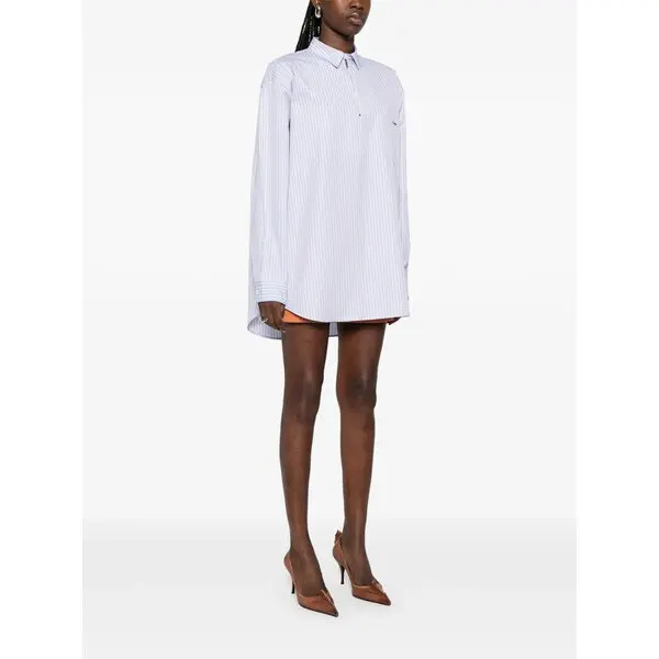 Prada Cotton Striped Zip-up Shirt