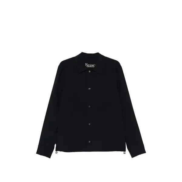 Herno Long Sleeve Buttoned Shirt Jacket - Black