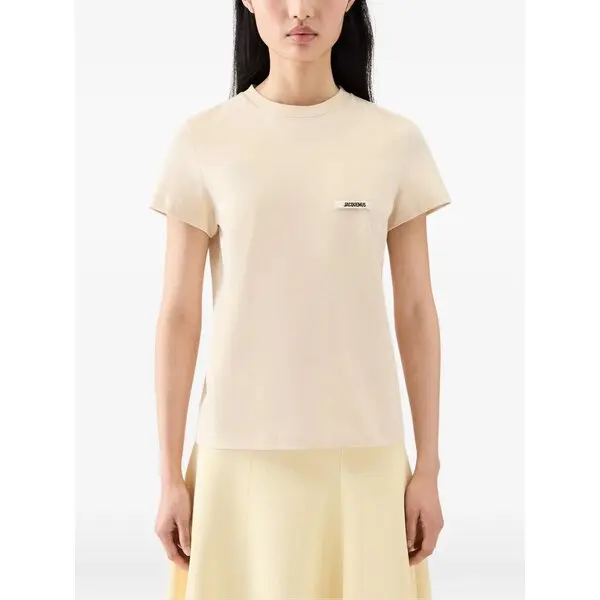Jacquemus Cotton T-shirt With Logo Patch