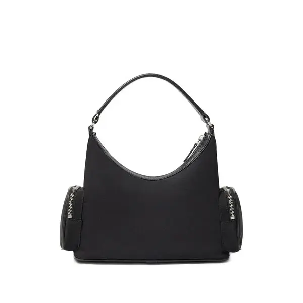 Stella McCartney Top Handle Shoulder Bag With Logo Charm - Black