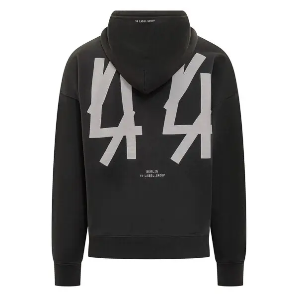 44 LABEL GROUP Logo Print Hoodie - Black