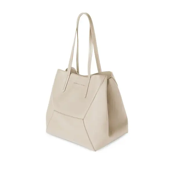 Brunello Cucinelli Leather Tote Bag With Monili Embroidery - Cream