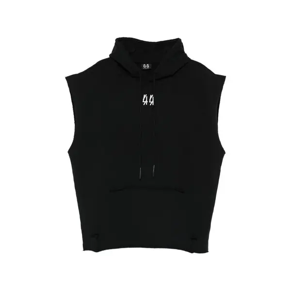 44 LABEL GROUP Cotton Sleeveless Hooded Sweatshirt