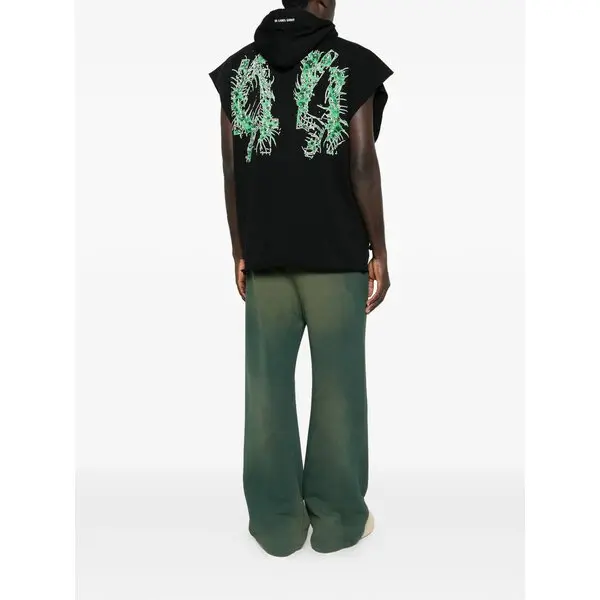 44 LABEL GROUP Cotton Sleeveless Hooded Sweatshirt