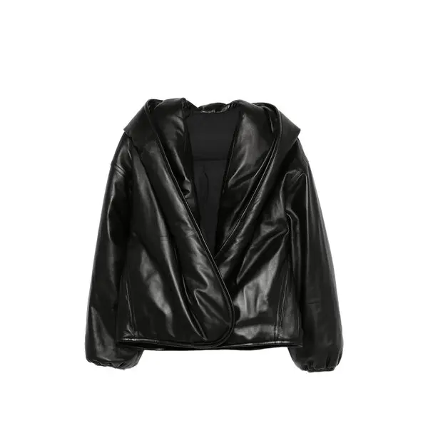 Alaïa Leather Hooded Jacket
