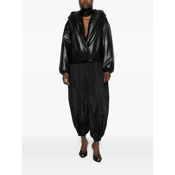 Alaïa Leather Hooded Jacket