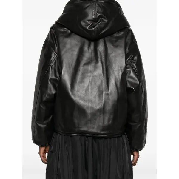 Alaïa Leather Hooded Jacket