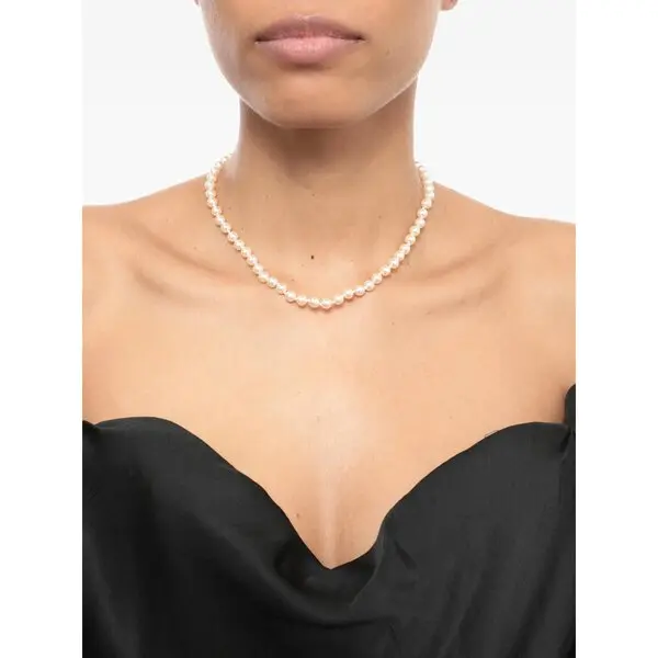 VIVIENNE WESTWOOD Faux Pearl And Logo Orb Necklace