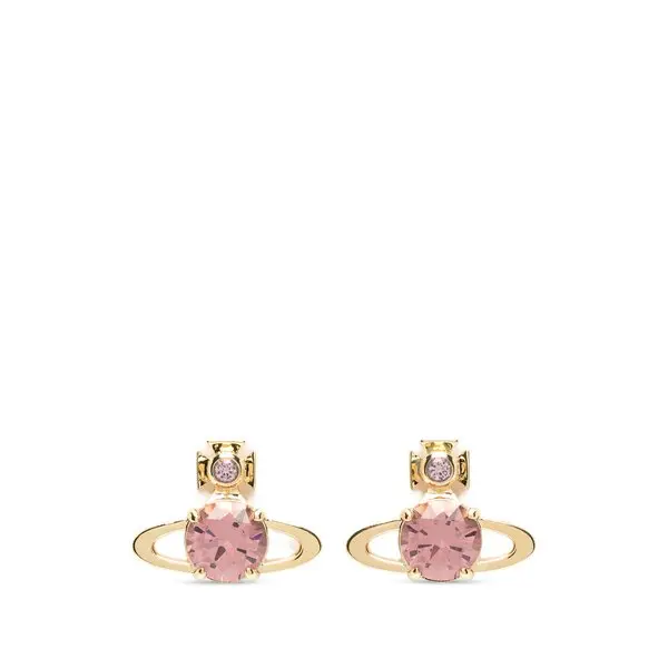 VIVIENNE WESTWOOD Tone Crystal Orb Motif Heart Earrings - Gold