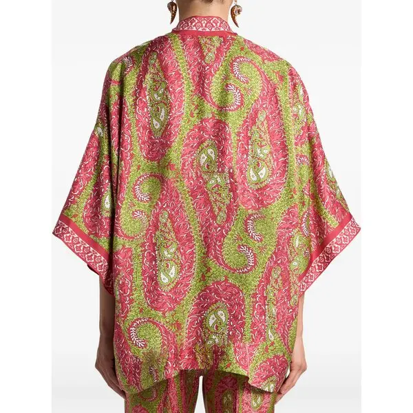 Etro Paisley Motif Silk Jacket - Pink