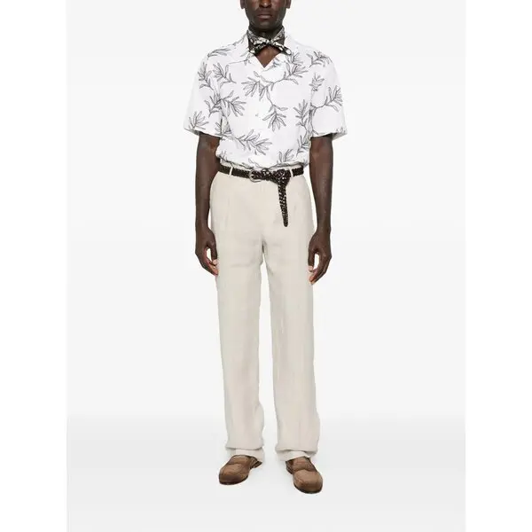 Etro Linen Tailored Trousers - Cream
