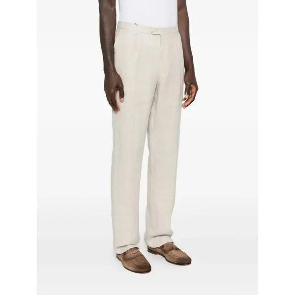 Etro Linen Tailored Trousers - Cream