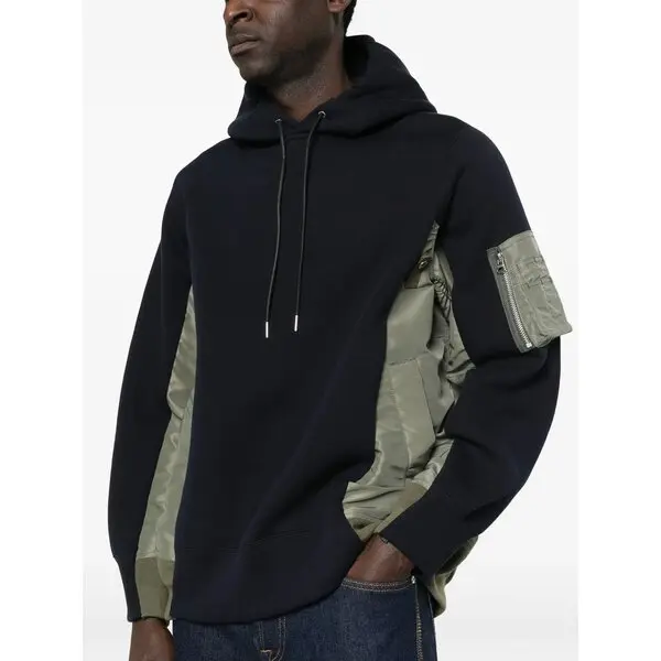 Sacai Paneled Drawstring Hoodie